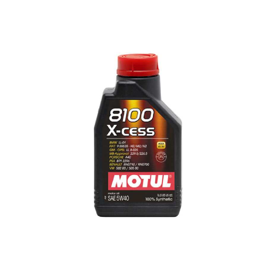 น้ำมันเครื่องเบนซิน-ดีเซล สังเคราะห์ 100% MOTUL 8100 X-CESS 5W40 SN 1 ...